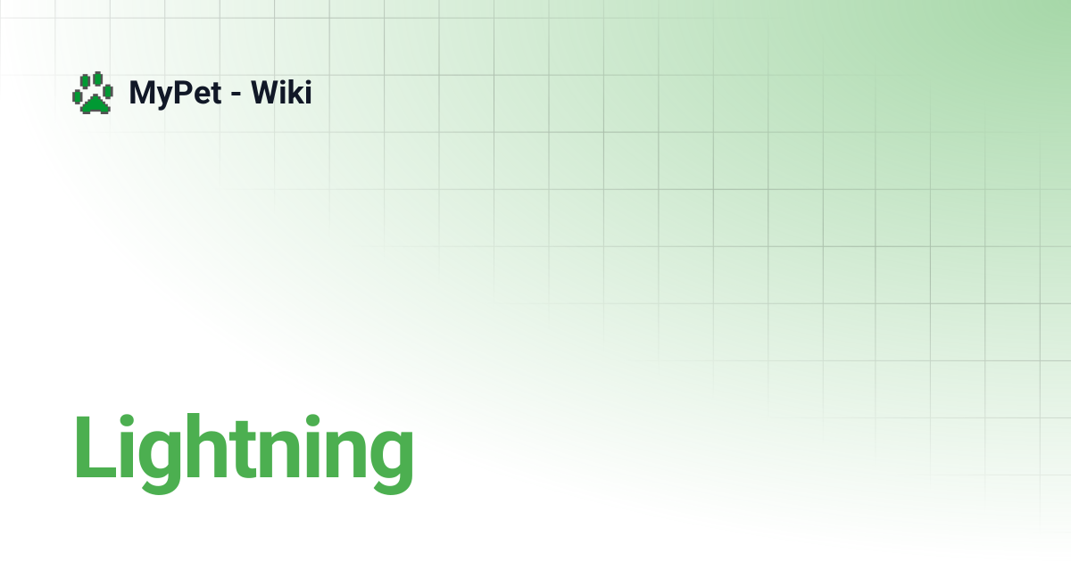 Lightning | MyPet - Wiki
